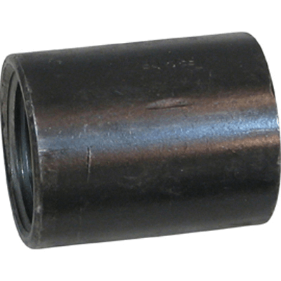 2" Weldable Steel Coupling Black